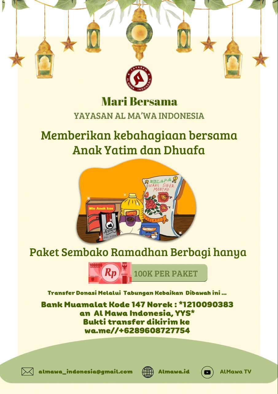 Paket Sembako Ramadhan Al Ma'wa Berbagi - Yayasan Al Mawa Indonesia